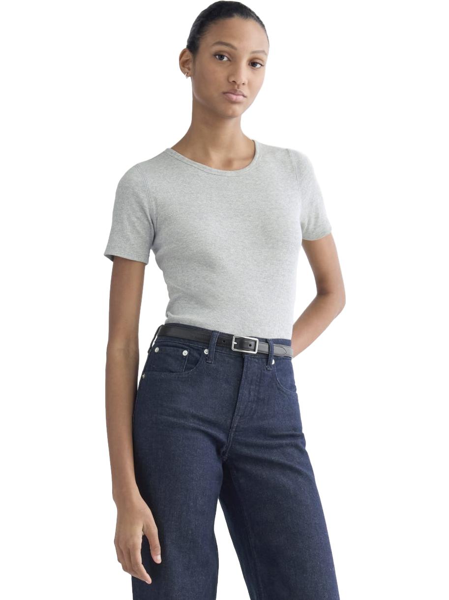 EVERLANE EVERLANE Luxe Rib Crew Neck T-shirt